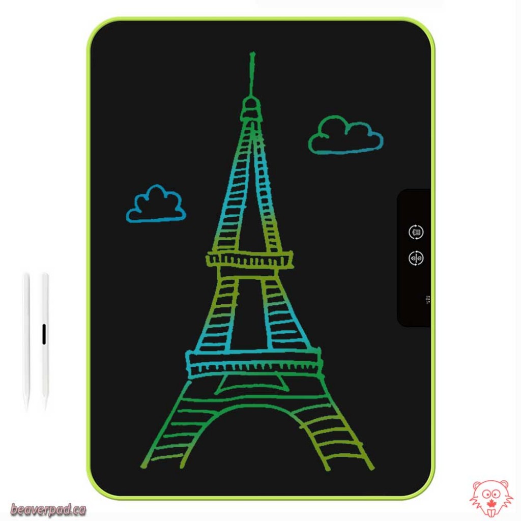 Tablette d'écriture LCD rechargeable USB-C plein écran multicolore de ...
